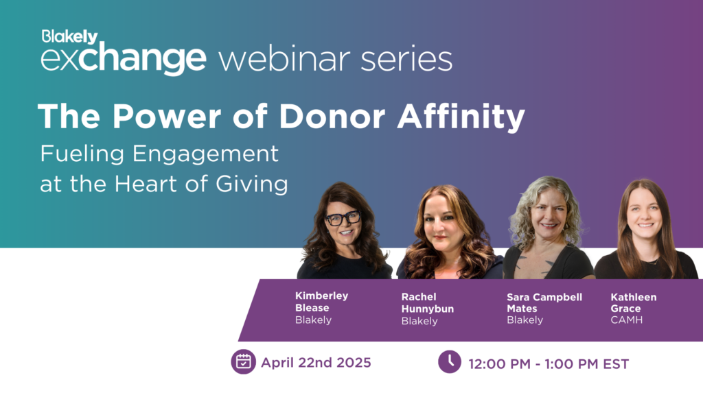 Blakely Fundraising | Webinar: The Power of Donor Affinity: Fueling ...